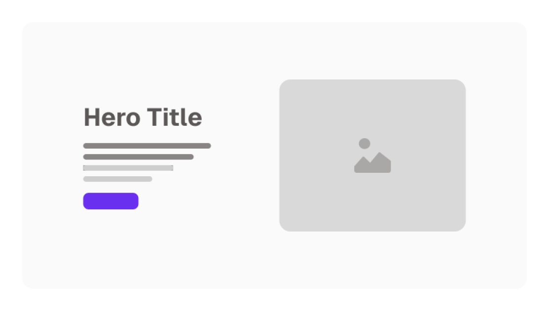 Hero text-image 01 • Bootstrap Wireframe